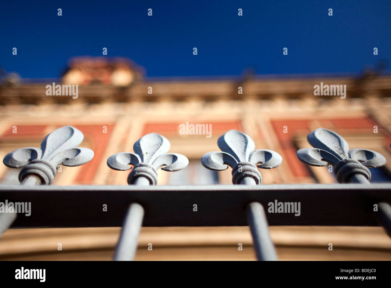 Iron fleur-de-lis from San Telmo Palace railings, Seville, Andalusia ...