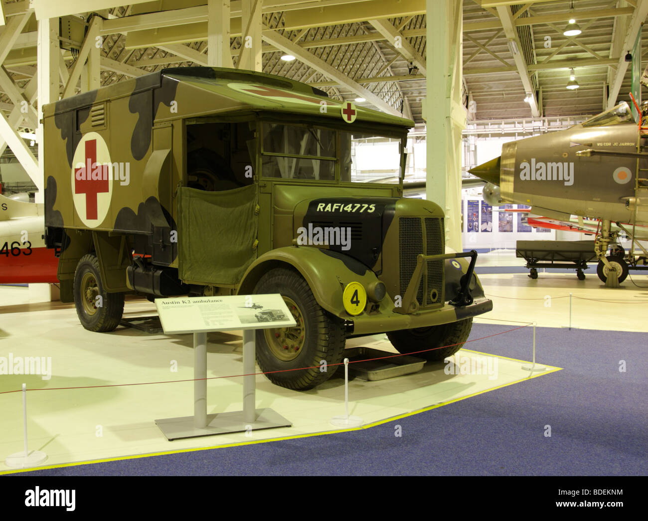 The Austin K2 Ambulance, on display in the Historic Hangars, RAF Hendon ...
