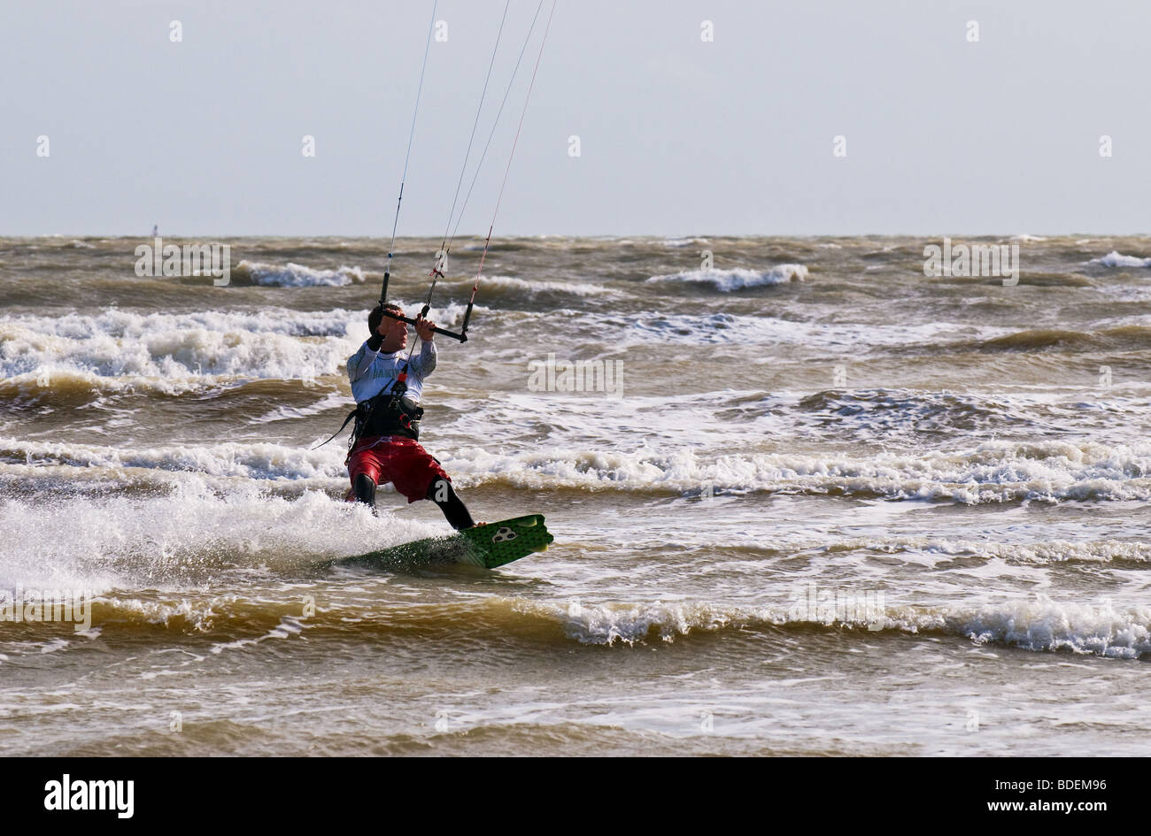 A parasurfer in the sea off Camber Sands in Sussex. Photo by Gordon ...