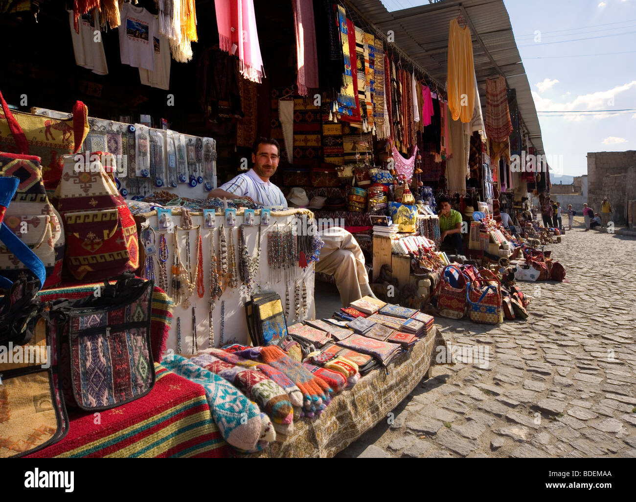 Bazaar by Kaymakli underground city Cappadocia Turkey Stock Photo - Alamy