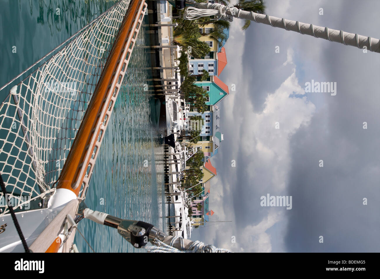 Inside the tourist complex of Atlantis Paradise island Bahamas Stock ...