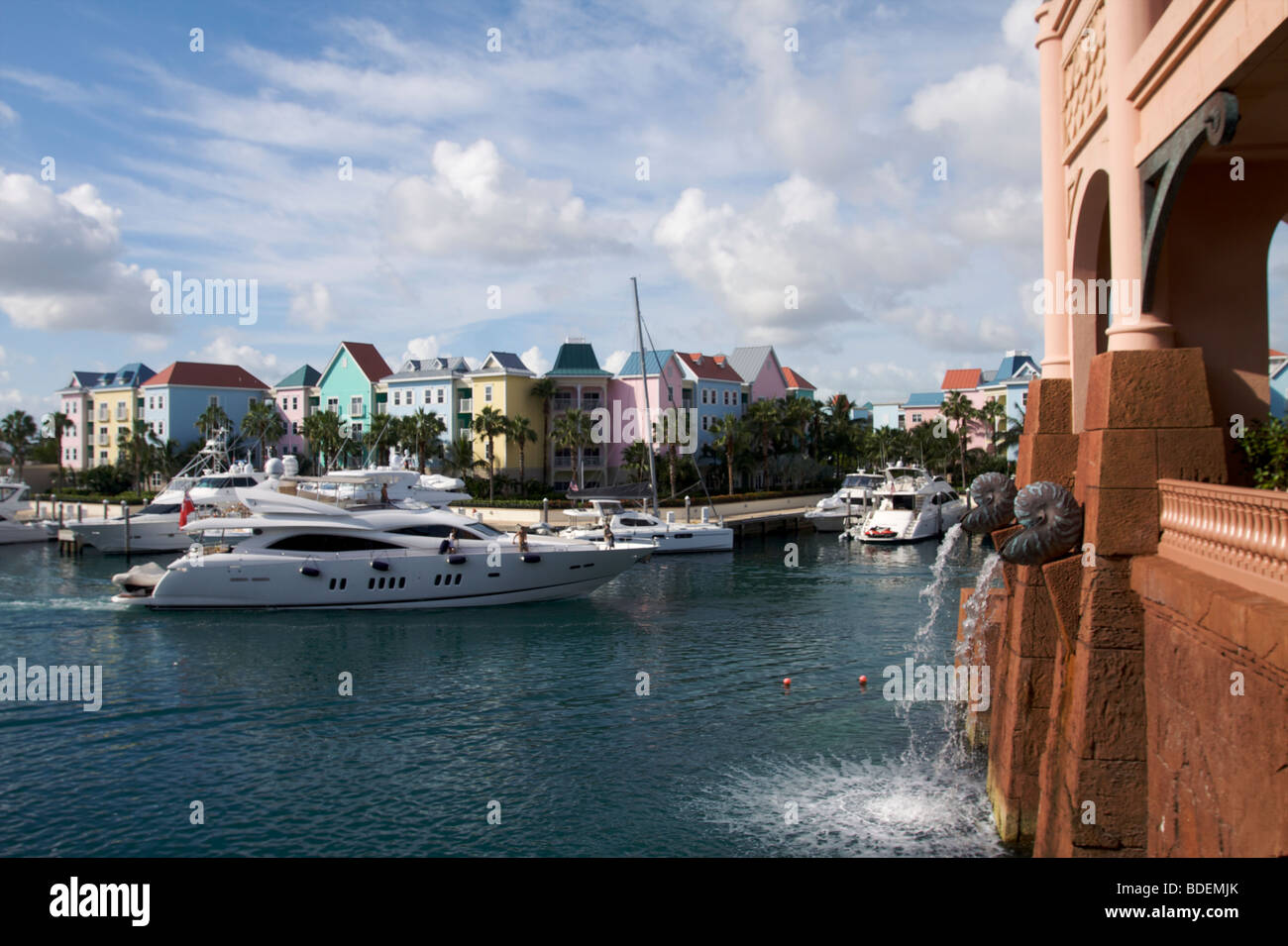 Inside the tourist complex of Atlantis Paradise island Bahamas Stock ...