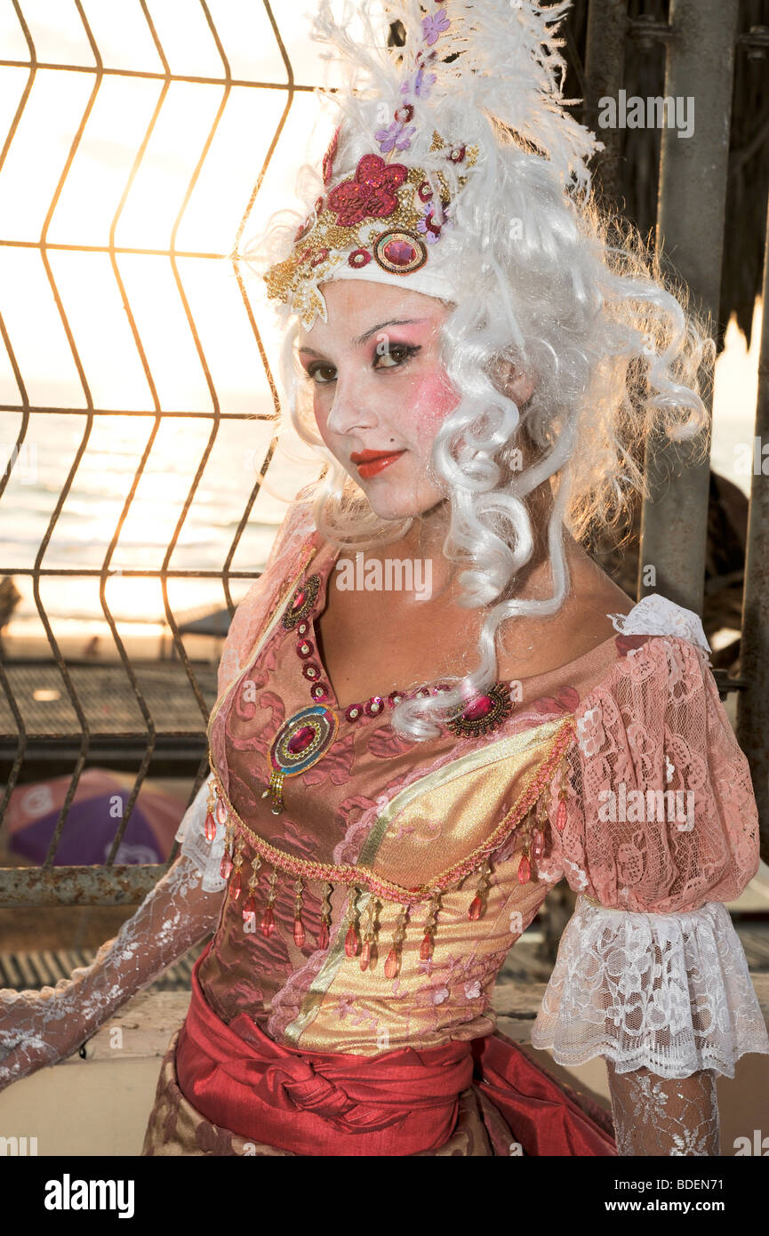young female model dressed up in 19th century style Stock Photo - Alamy