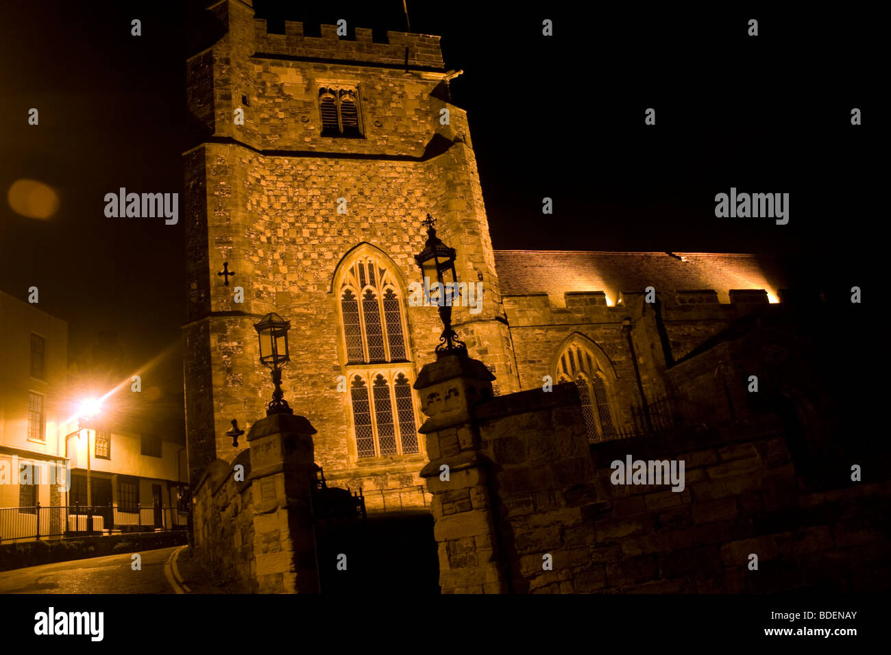Church at night Stock Photo - Alamy