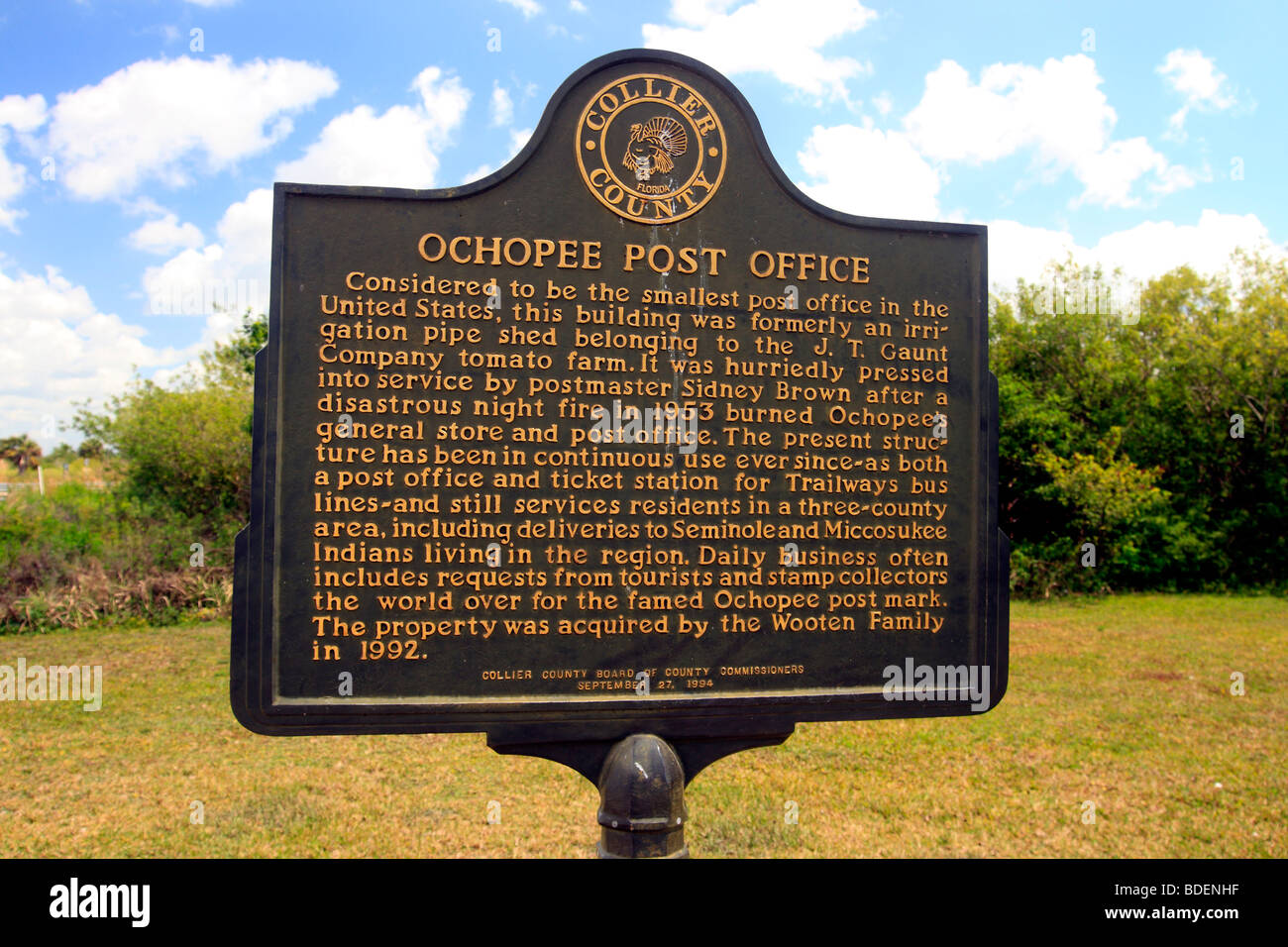 USA smallest post office at Ochopee Florida Stock Photo - Alamy