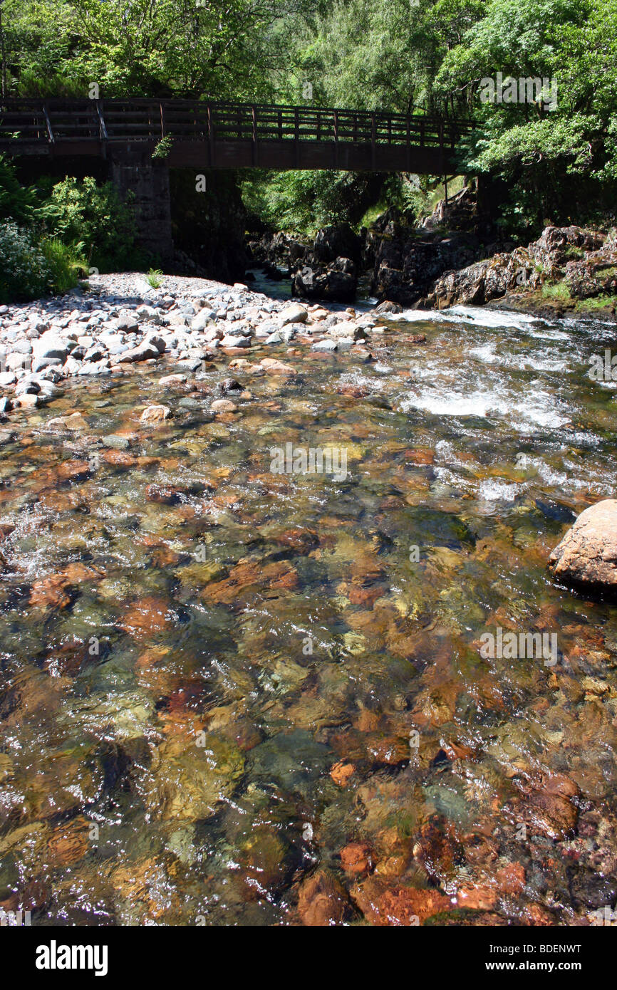 The River Coe flowing through Glen Coe, the Scottish Highlands Stock ...