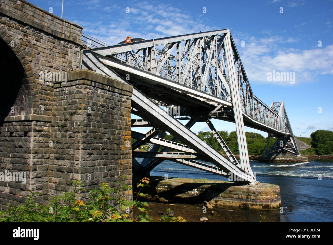 Connel Bridge spanning Loch Etive, Connel, near Oban, Argyll, West ...