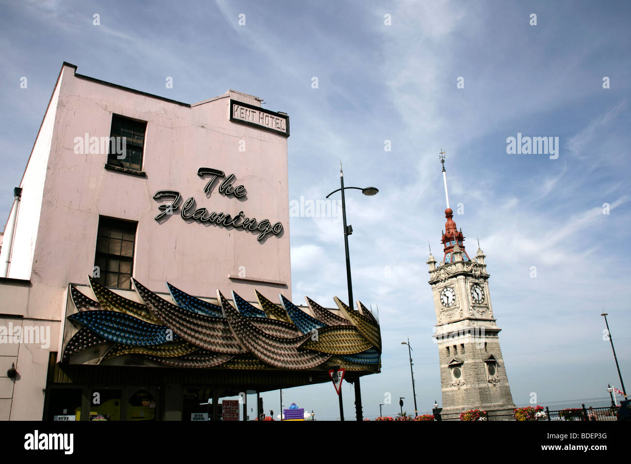 Margate: the Flamingo arcade and the clock tower Stock Photo - Alamy
