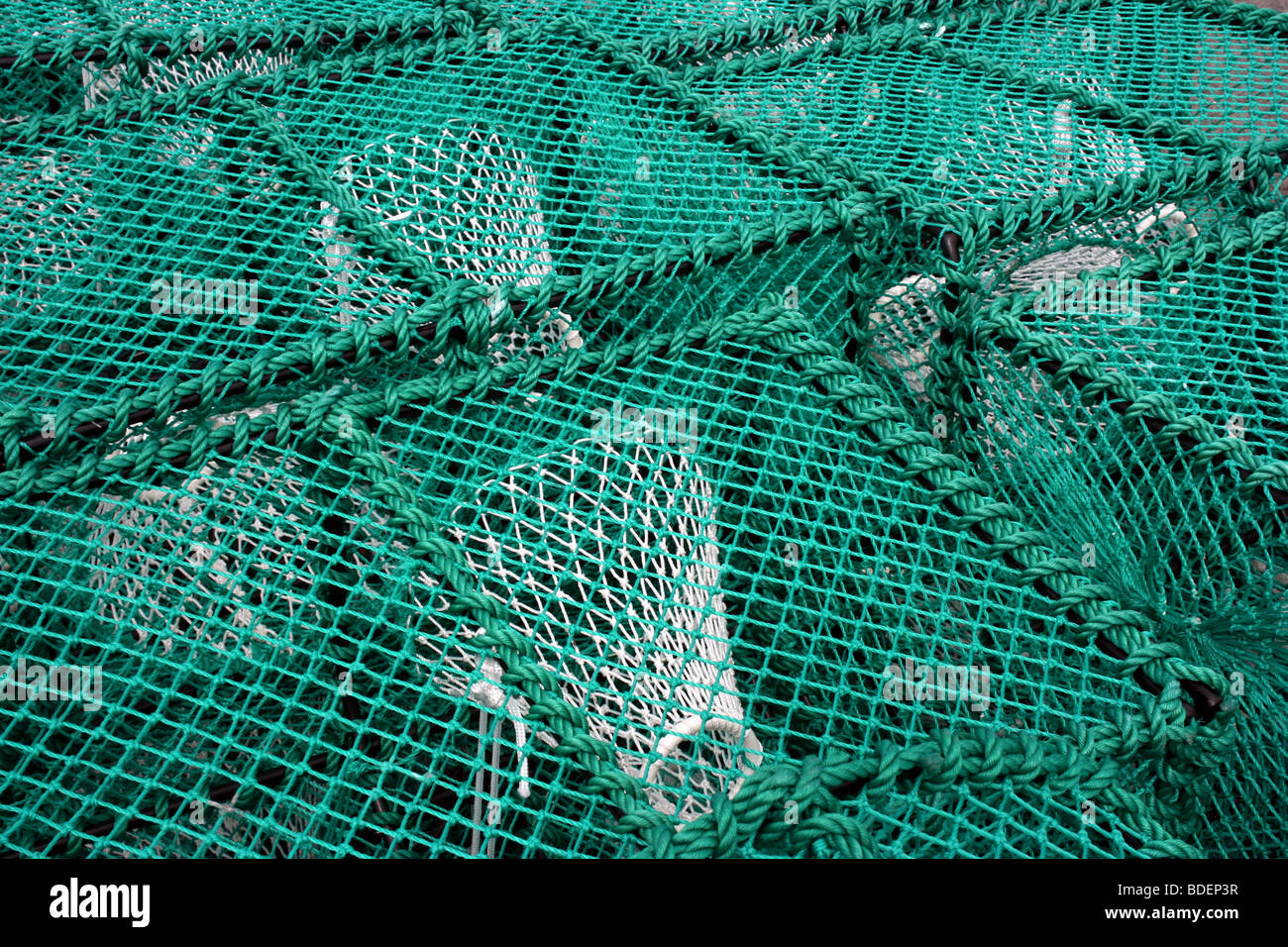 colourful shellfish pots in the harbour at Kyleakin, Isle of Skye ...