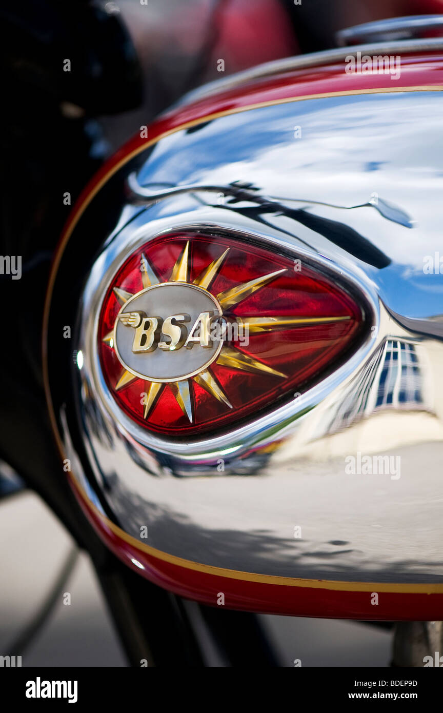 BSA Goldstar, Classic british motorcycle, chrome tank and badge Stock ...