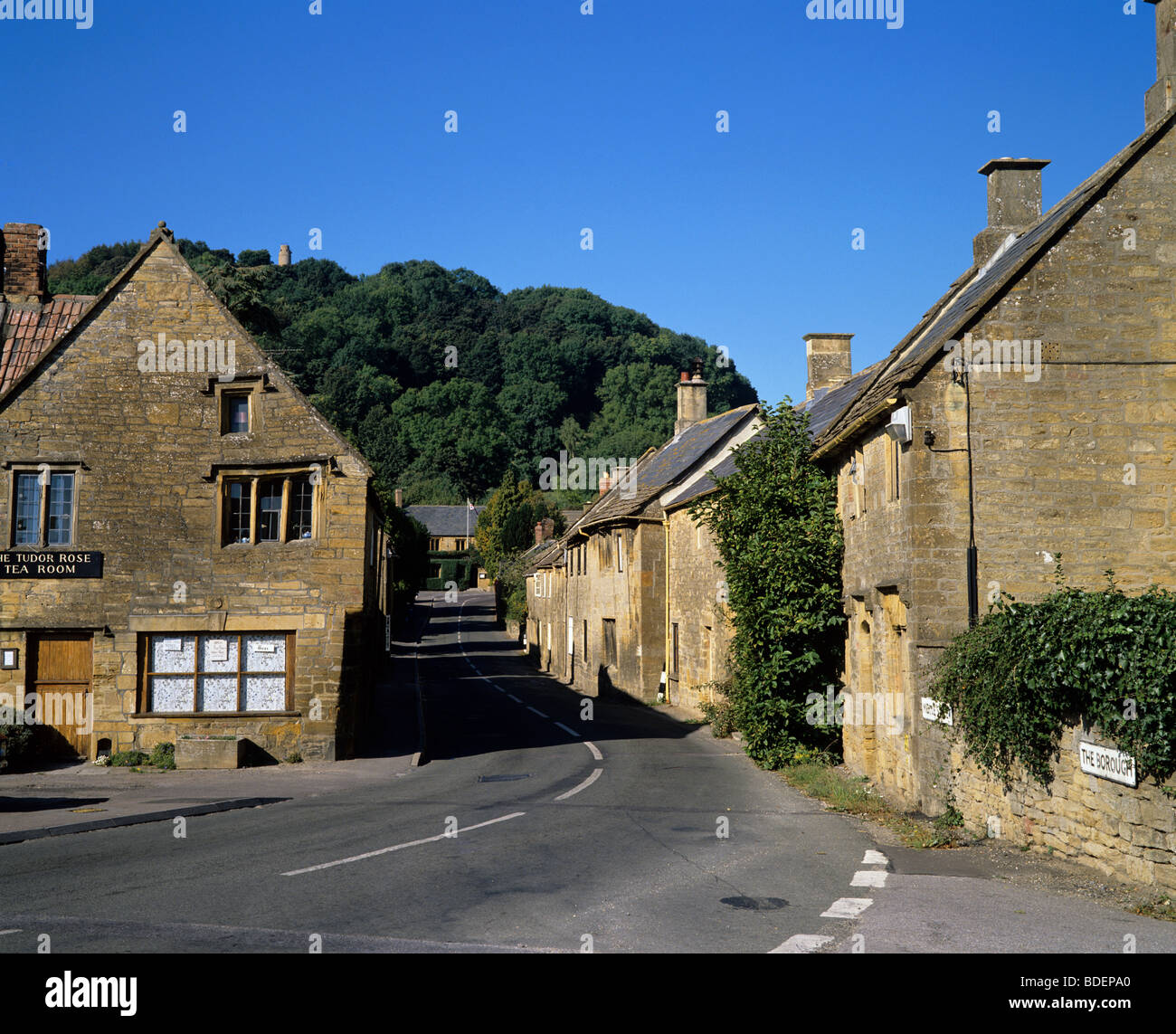 The picturesque hamstone village of Montacute near Yeovil Stock Photo ...