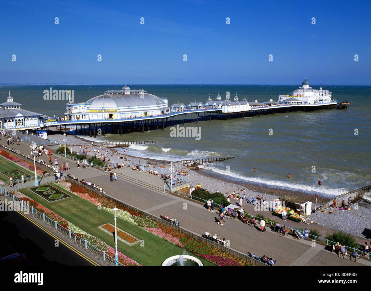 View of the pier at the popular south coast resort of Eastbourne Stock ...