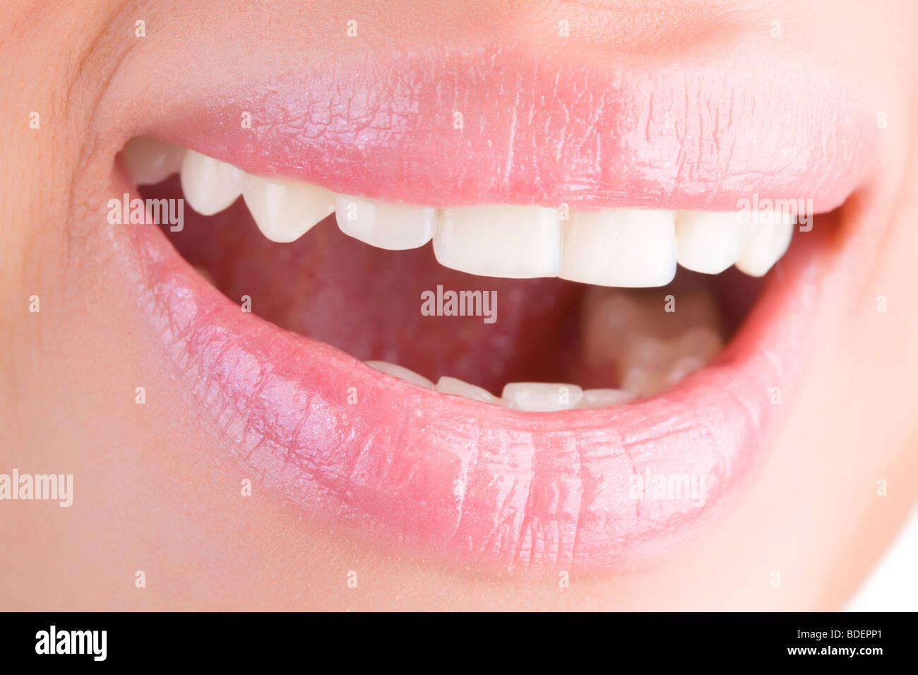 Smile teeth red lips lipstick dental hi-res stock photography and ...