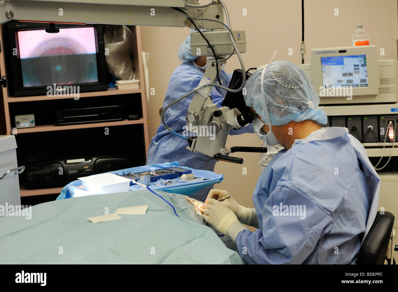 Preparation for Vision correction Cataract eye operation with a ...