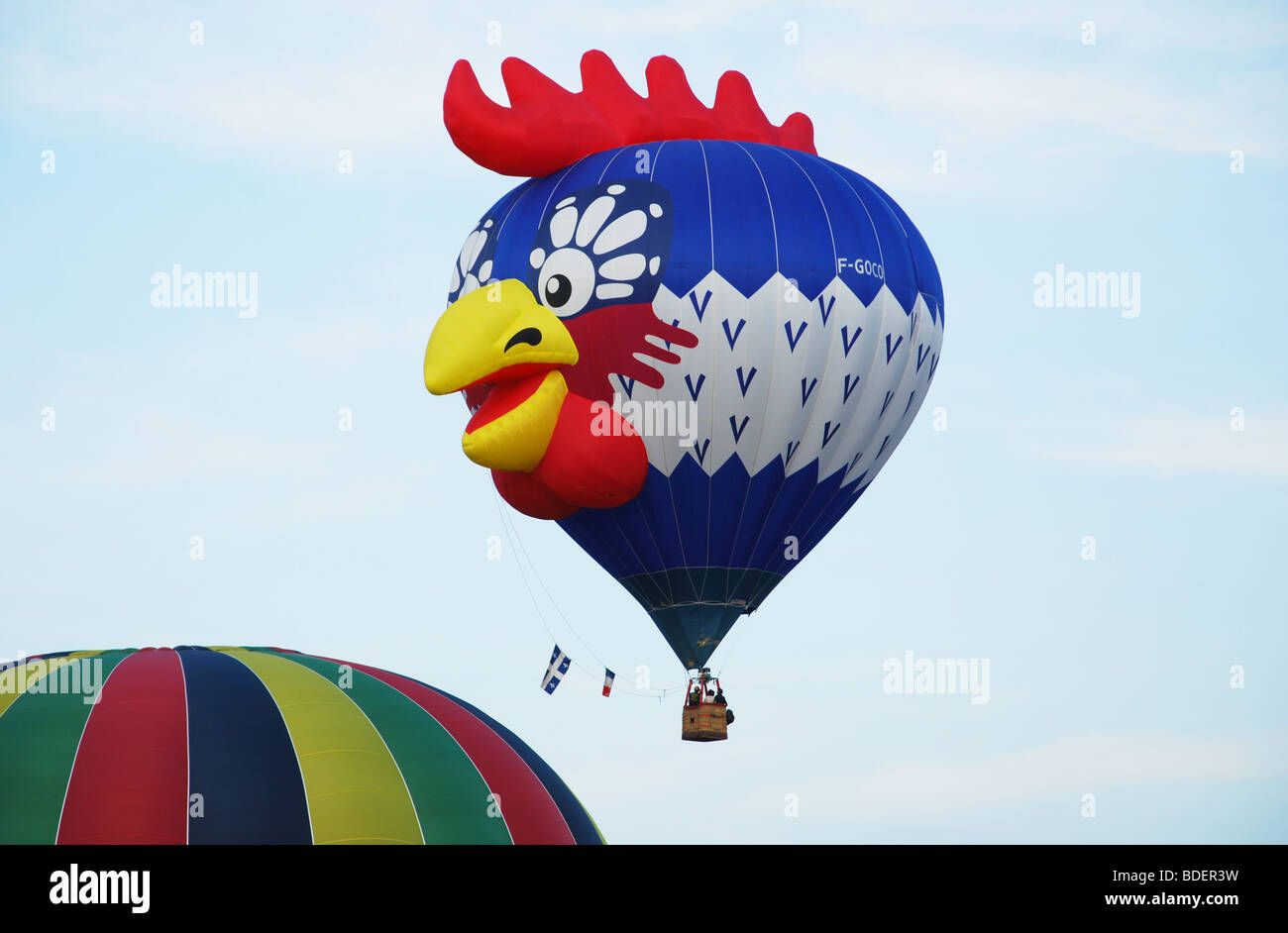Colourful hot air balloons on the evening take-off on Sunday 9 August ...