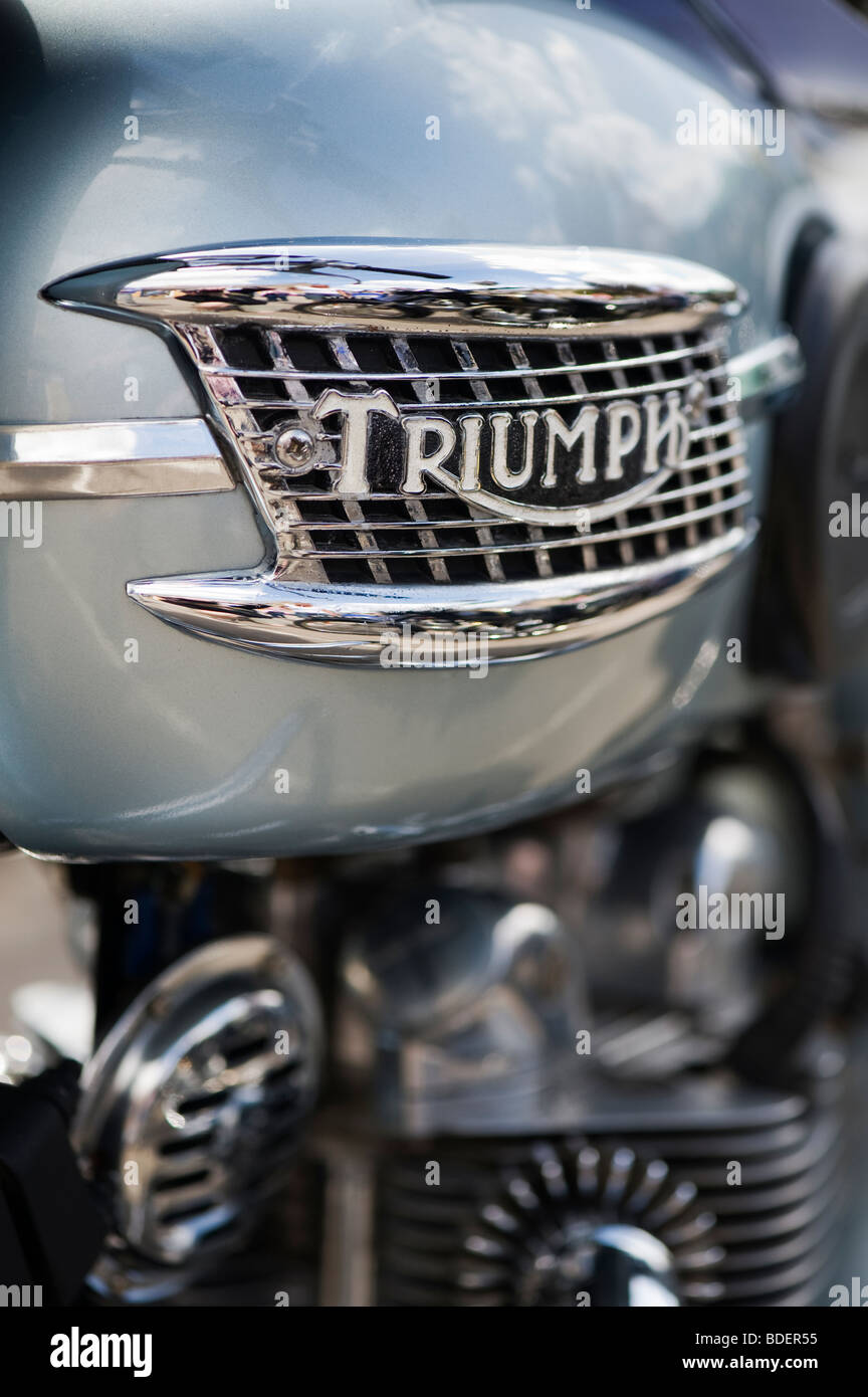 Classic triumph motorbike tank badge hi-res stock photography and ...