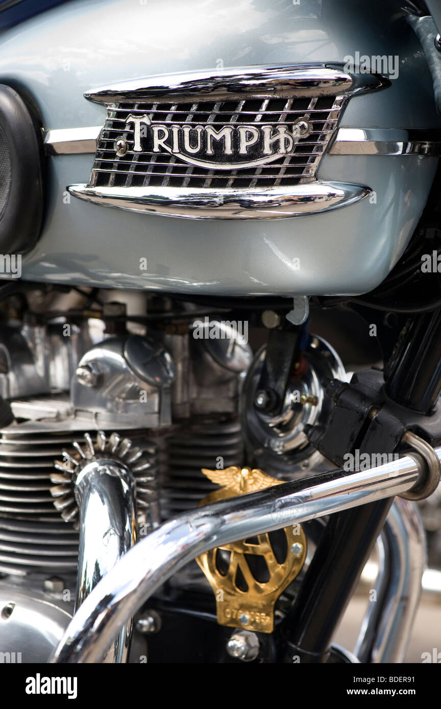 Triumph motorcycle 3TA , Classic british motorcycle Stock Photo - Alamy