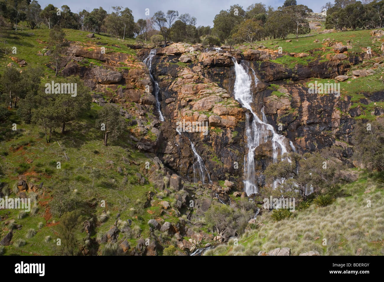 Waterfall in the Western Australian Avon Valley in the hills outside of ...