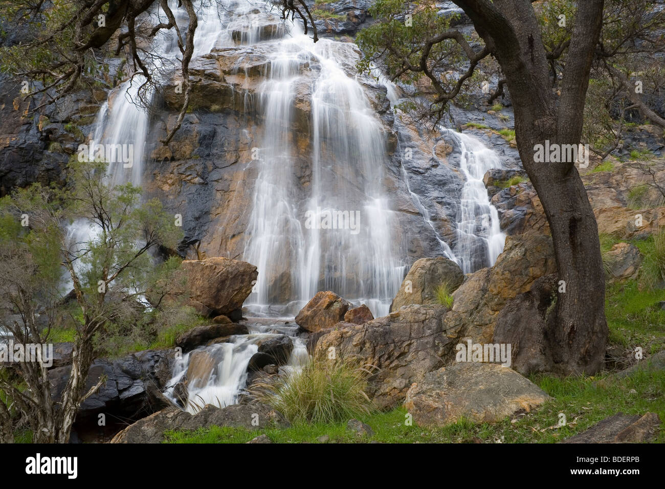 Waterfall in the Western Australian Avon Valley in the hills outside of ...