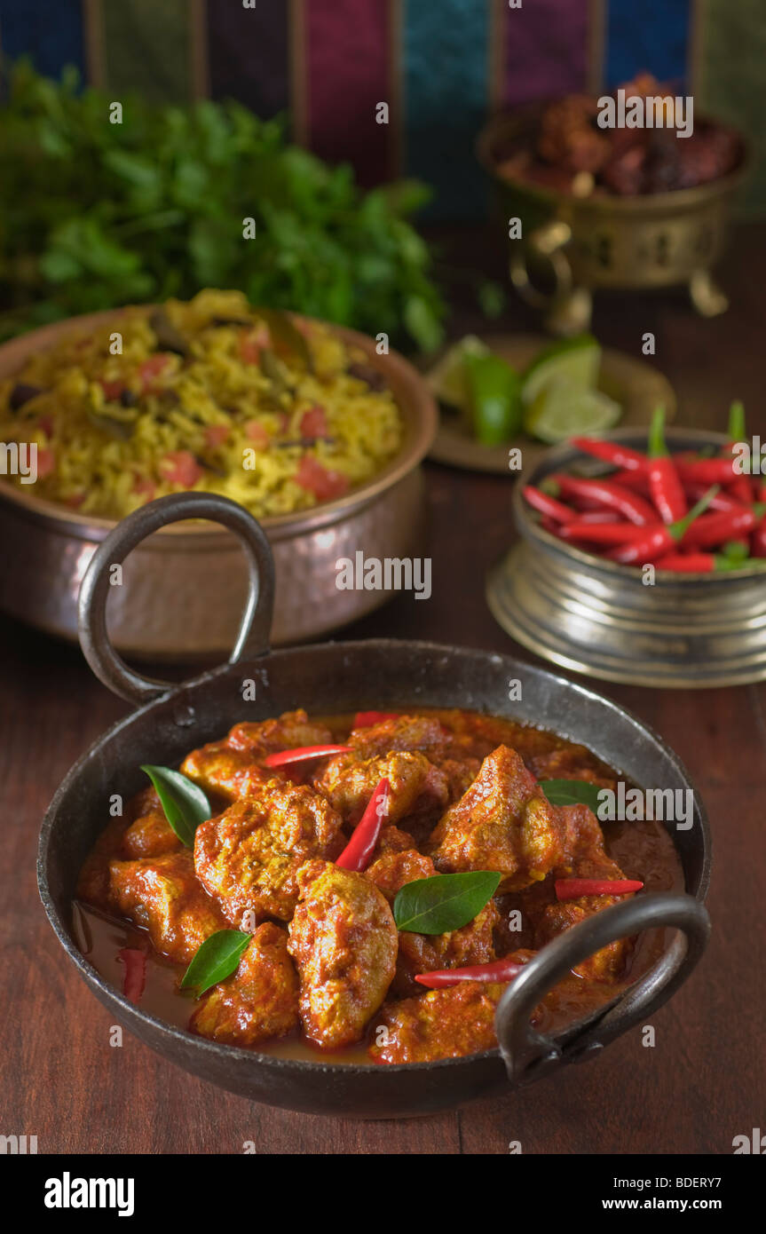Chilli chicken curry India South Asia Food Stock Photo - Alamy
