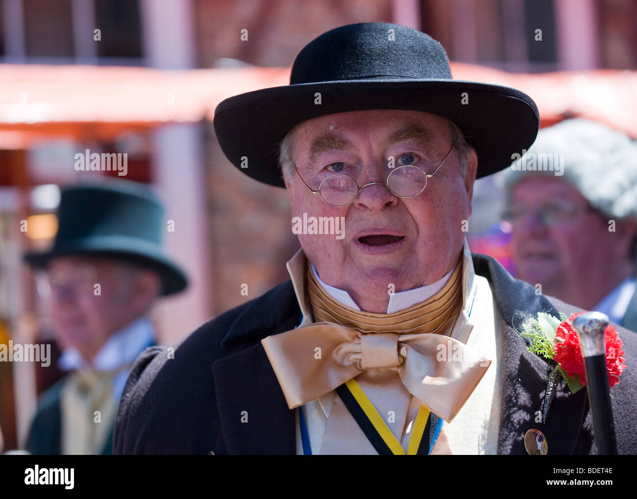 Man dressed as Mr Pickwick parading the streets of Rochester at the ...