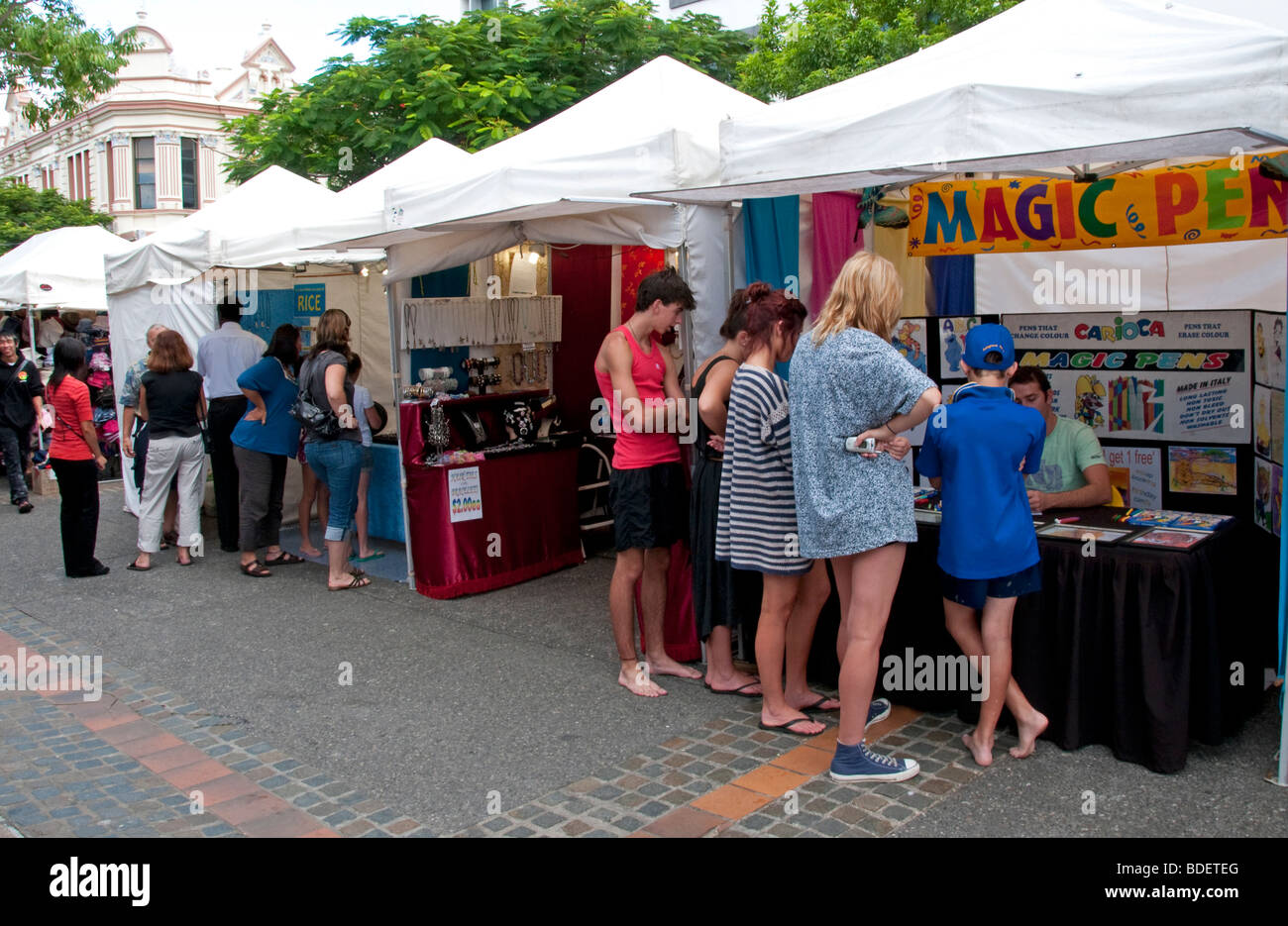 Southbank weekend market in Brisbane, Australia Stock Photo - Alamy
