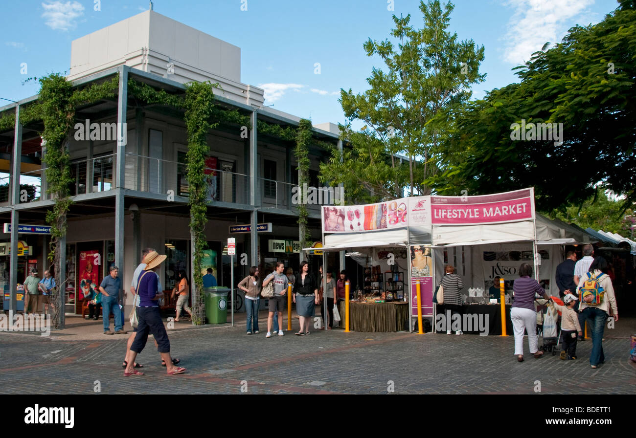 Southbank weekend market in Brisbane, Australia Stock Photo - Alamy