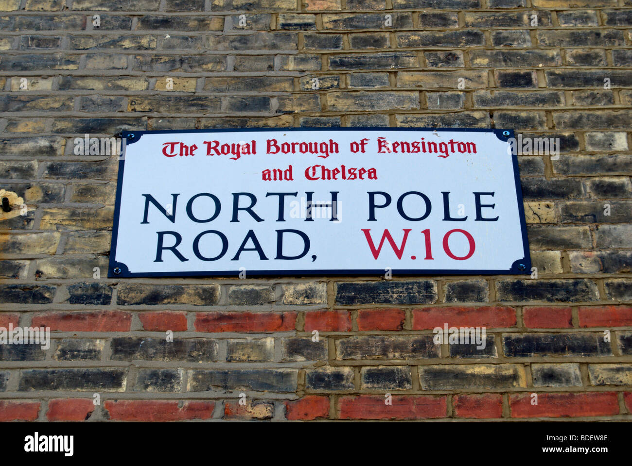 street name sign for north pole road, london w10, england Stock Photo ...