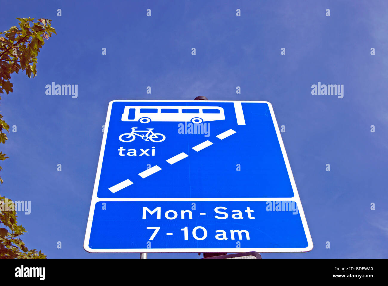 Traffic sign bus lane hi-res stock photography and images - Alamy