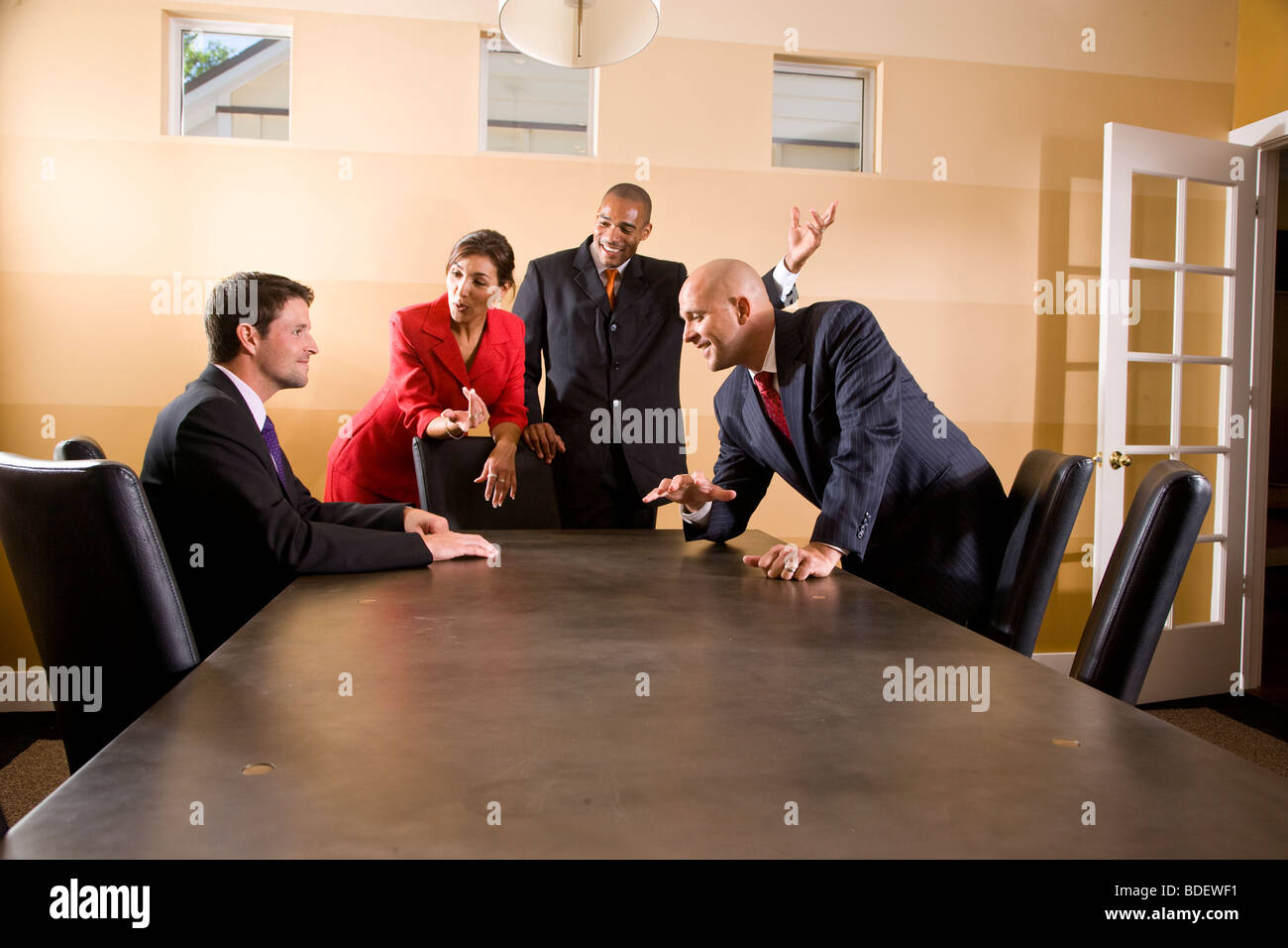 Happy bald multi ethnic businessman hi-res stock photography and images ...