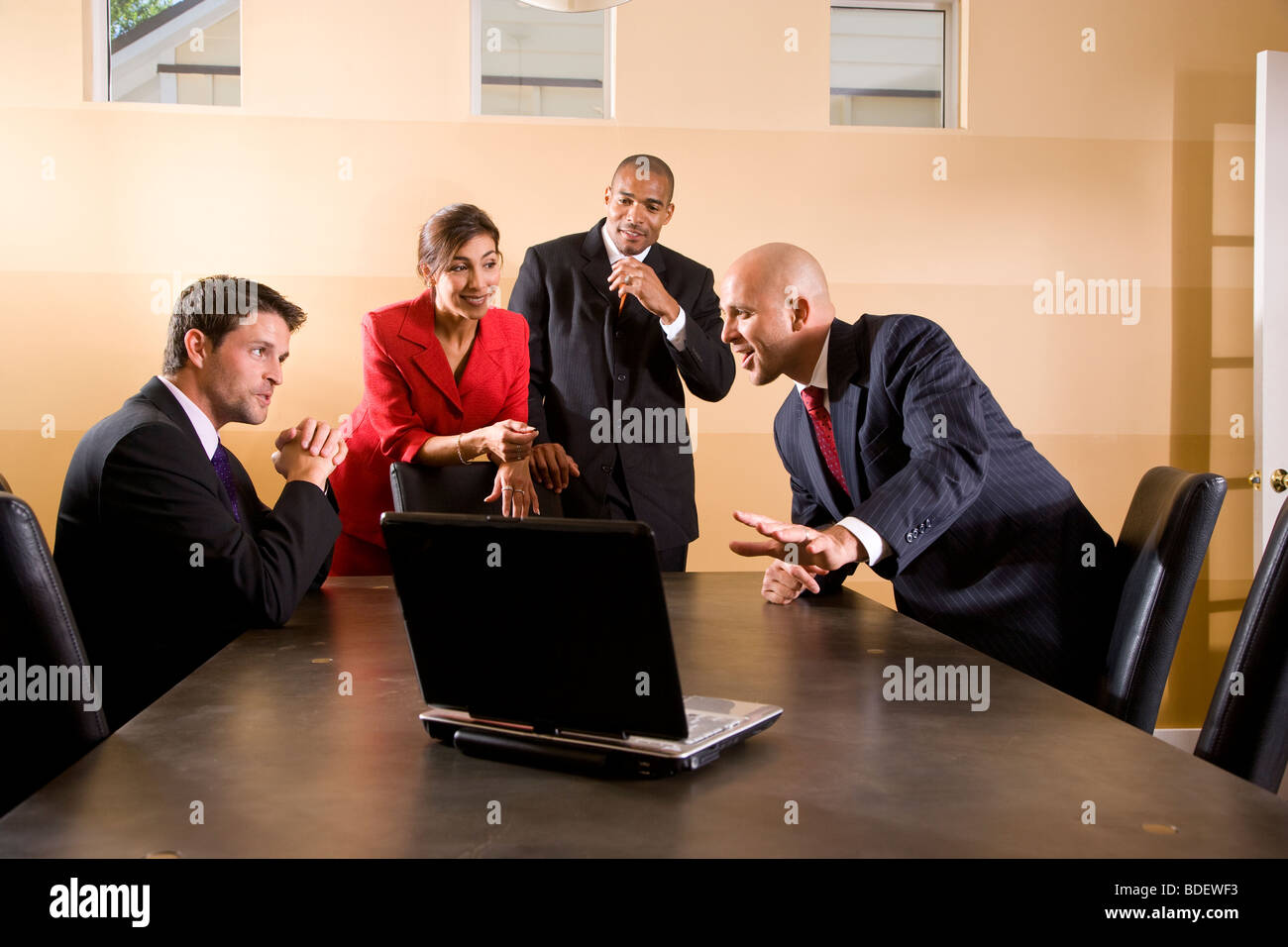 Happy bald multi ethnic businessman hi-res stock photography and images ...