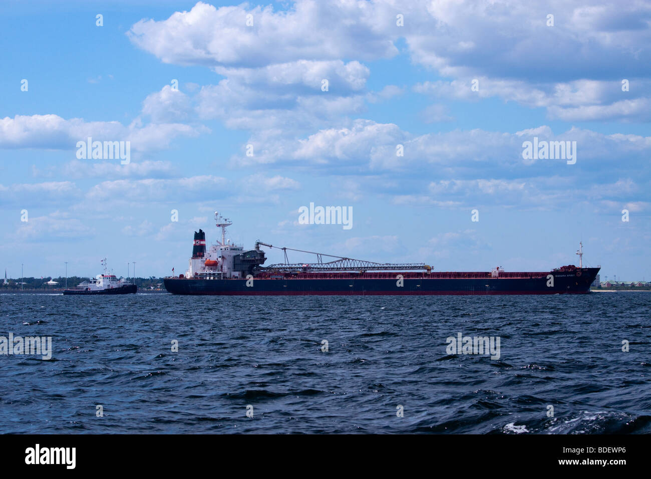 Cargo Ship MV Bahama Spirit (IMO: 9083263) and pilot tug boat ...