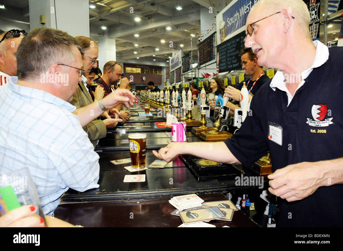Camra members and the general public order drinks at the CAMRA Great ...