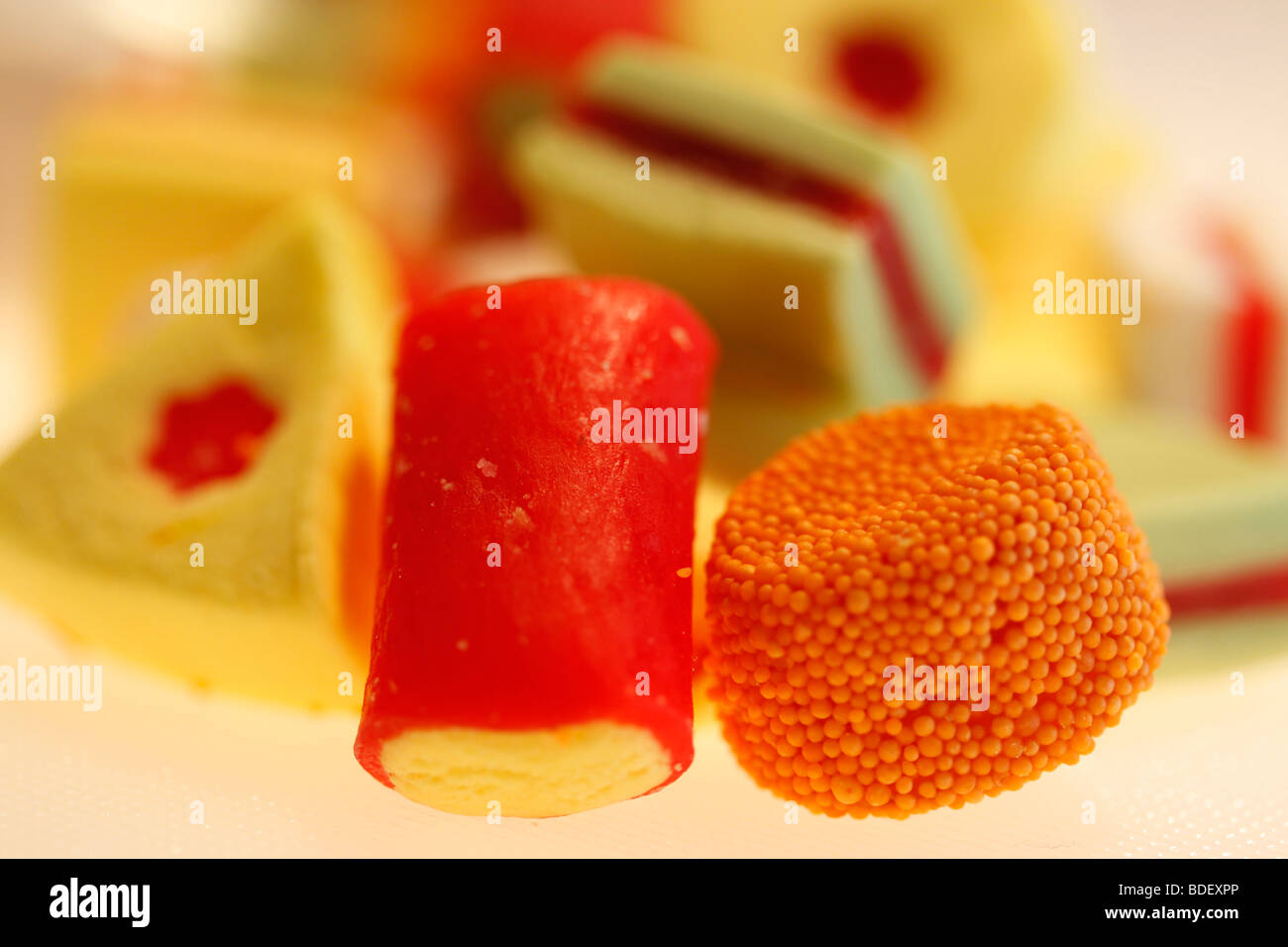 Fruity allsorts sweets Stock Photo - Alamy