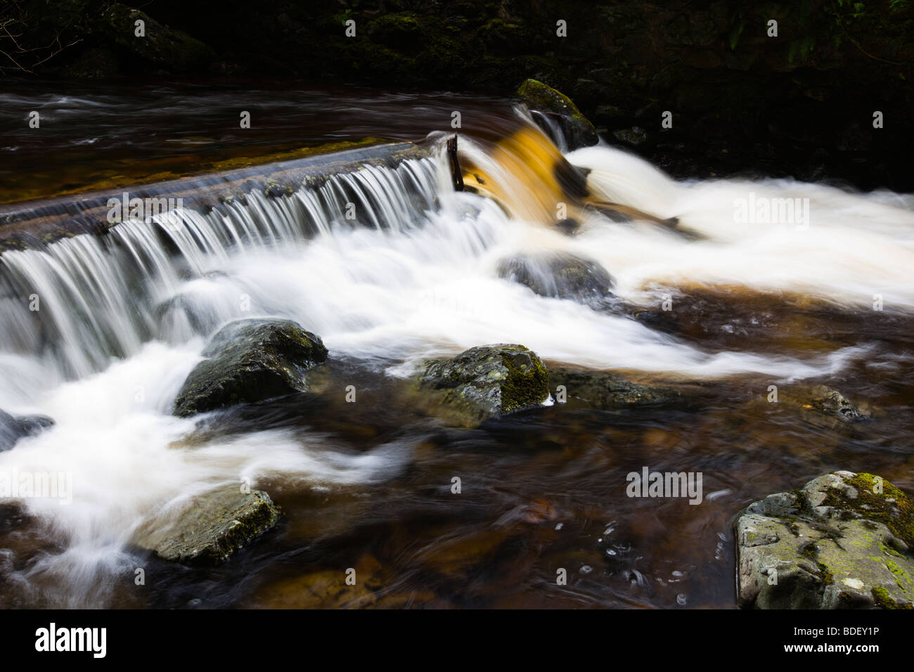 Mountain Waterfalls In Full Spate Above 'Derwent Water', Borrowdale ...