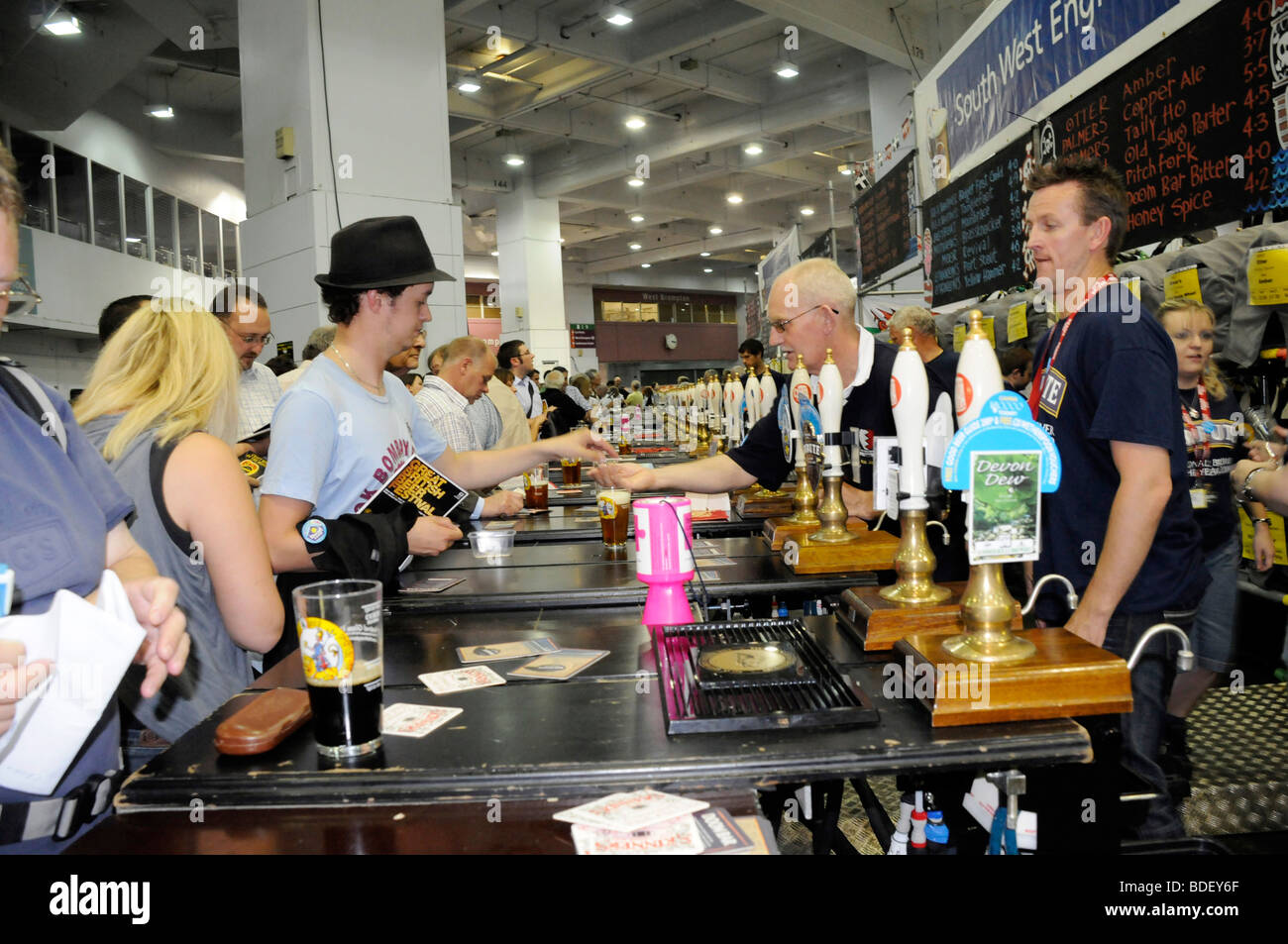 Camra members and the general public order drinks at the CAMRA Great ...