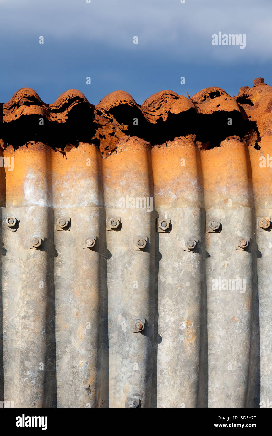 Rusty metal tunnel structure Stock Photo - Alamy