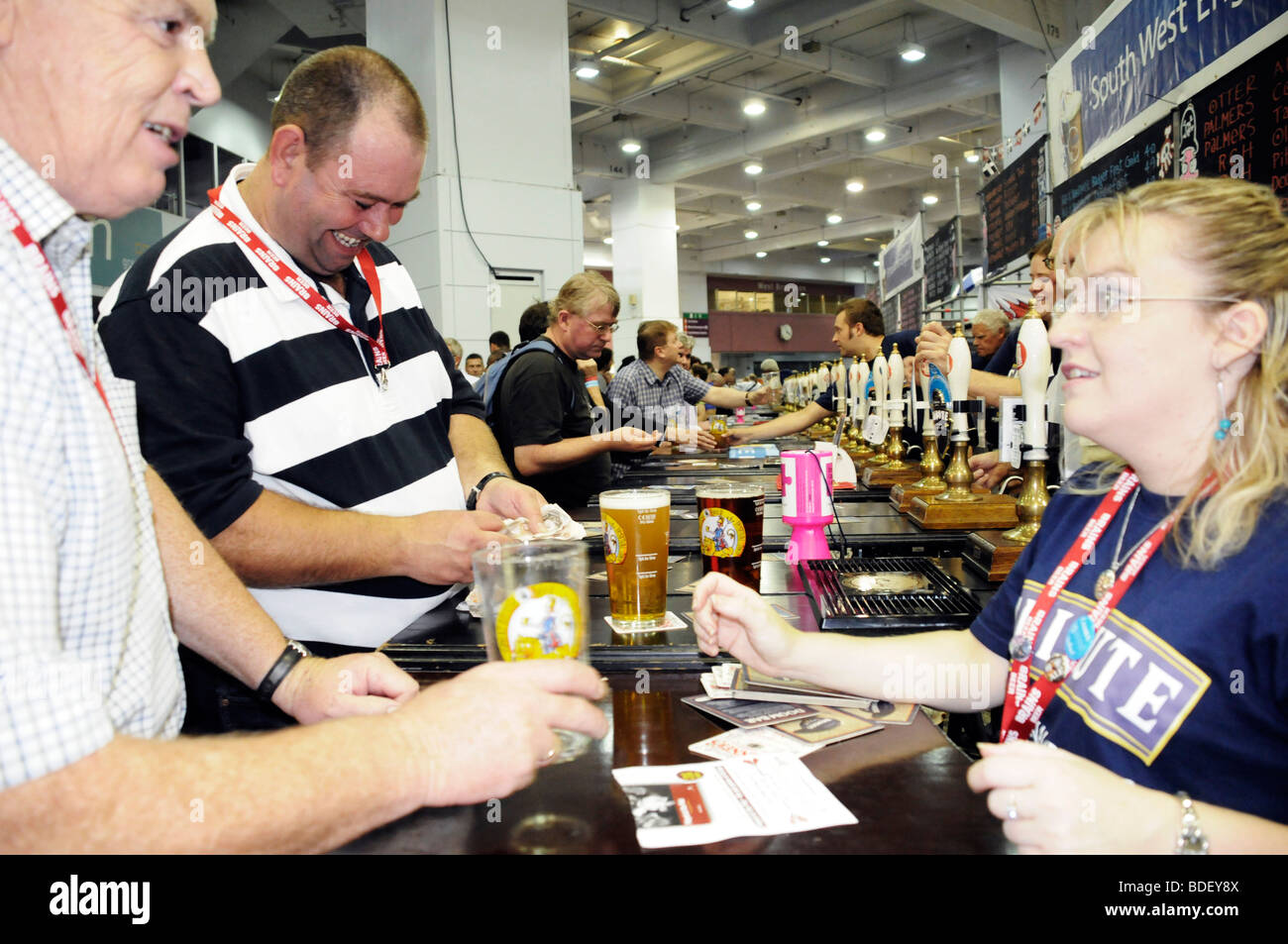 Camra members and the general public order drinks at the CAMRA Great ...
