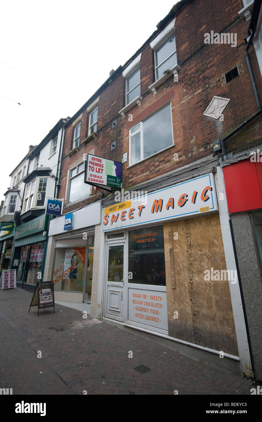 Margate High street empty shops Stock Photo - Alamy