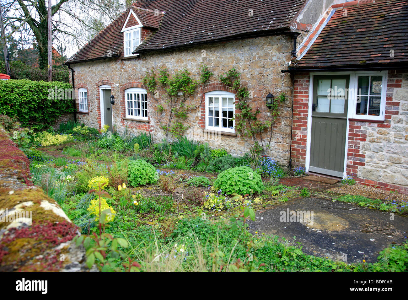 Cottages Sutton village Sussex County South Downs National Park England ...