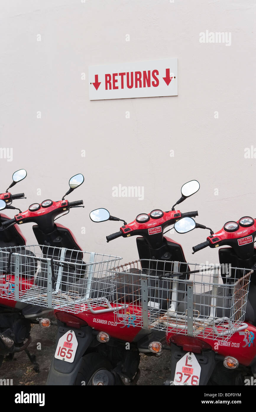 Bermuda, Atlantic Ocean, Town of St. George, Scooters for rental Stock ...