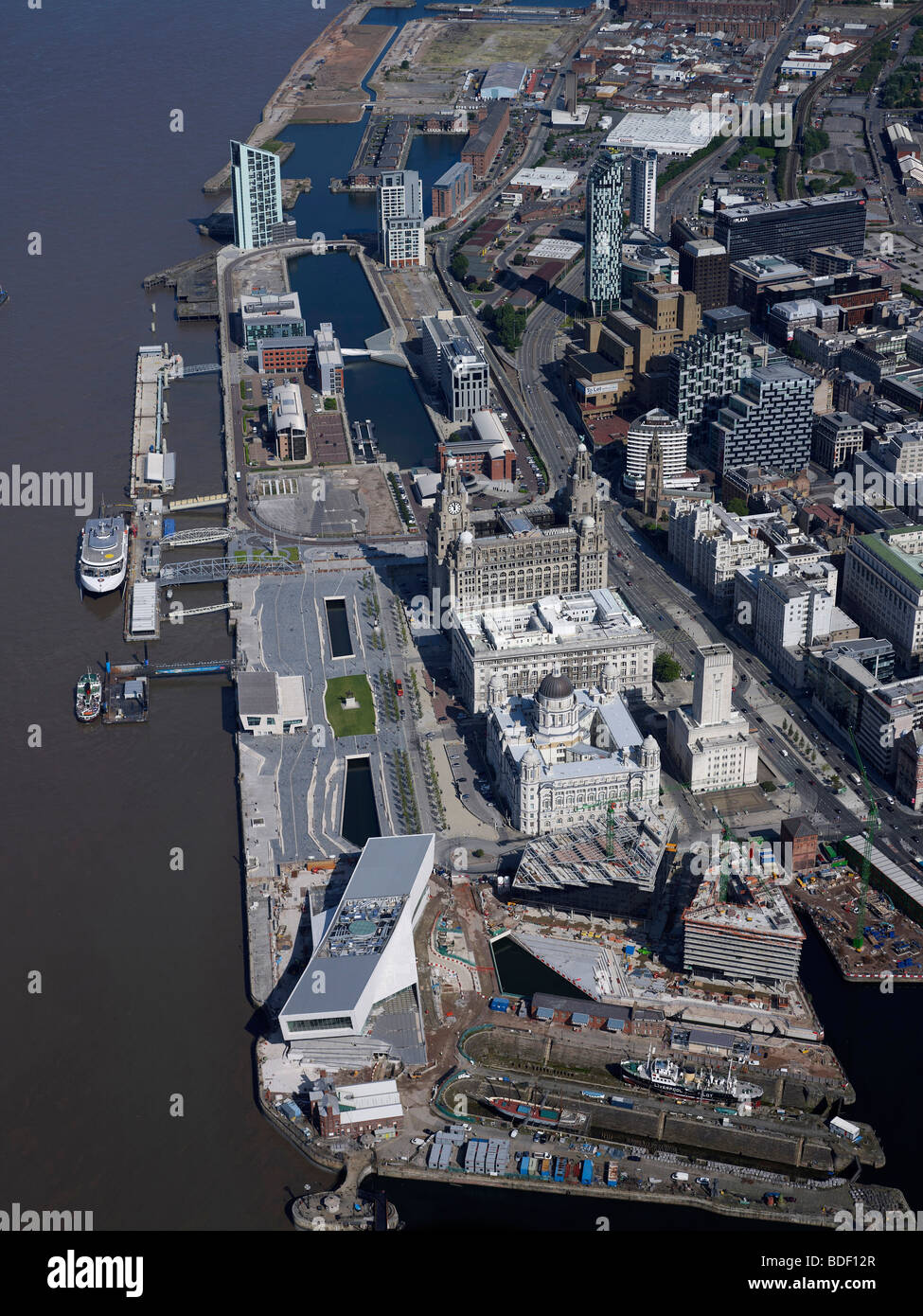 An aerial photograph of liverpool waterfront hi-res stock photography ...