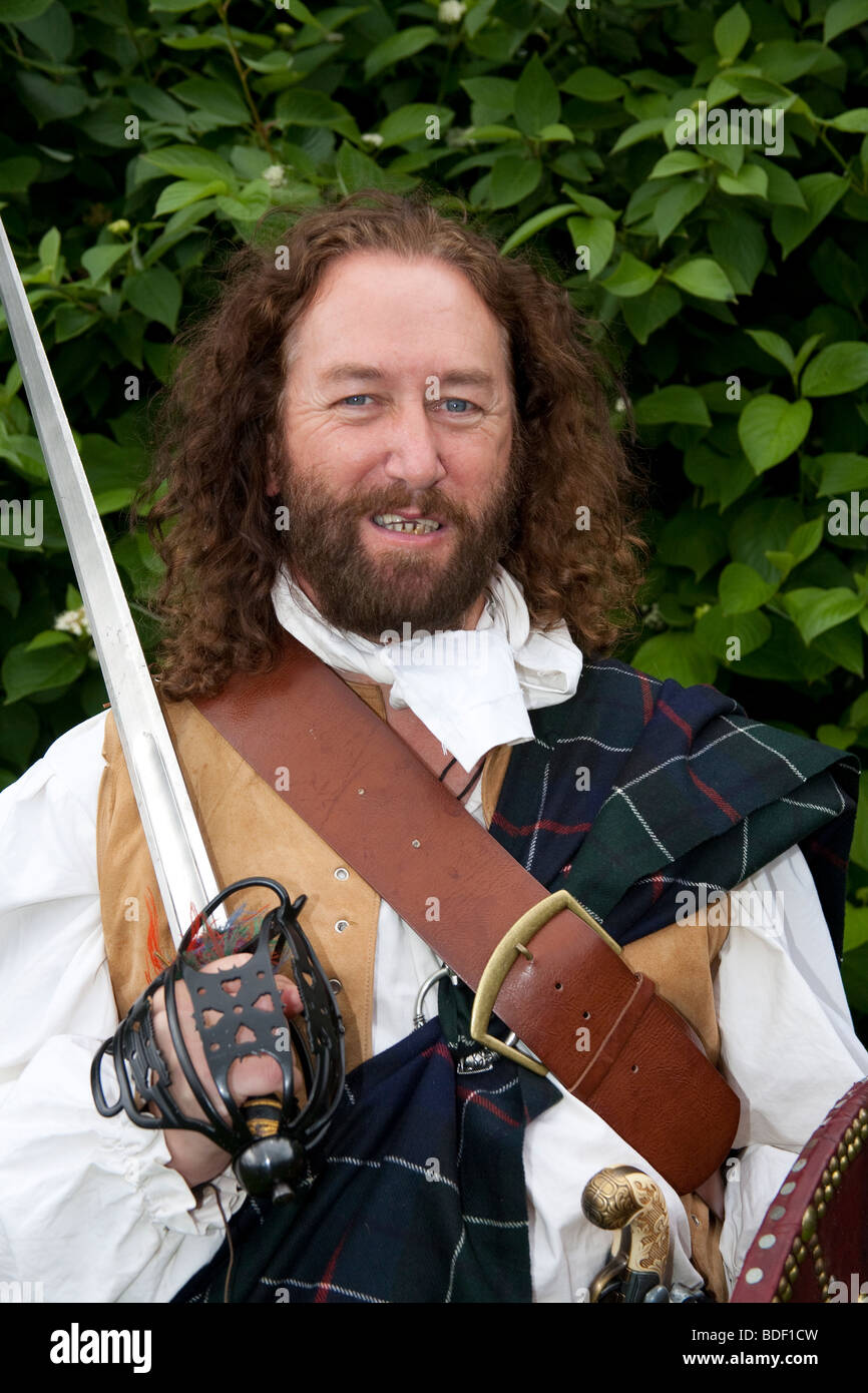 Bearded man in Highland Dress Lonach Scottish Highland Games ...