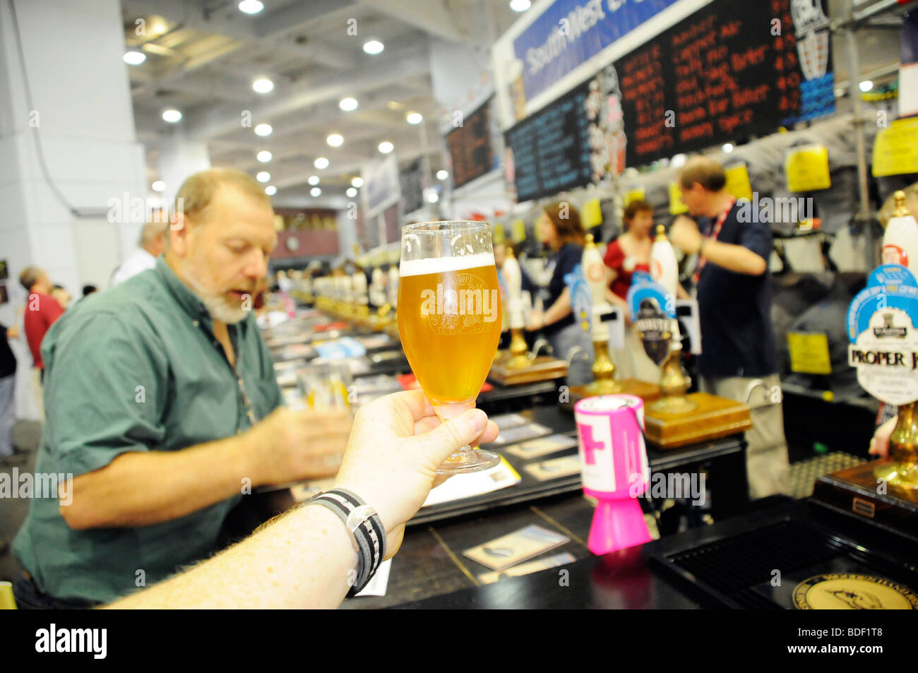 Camra members tick off and order and taste beers at The Great British ...