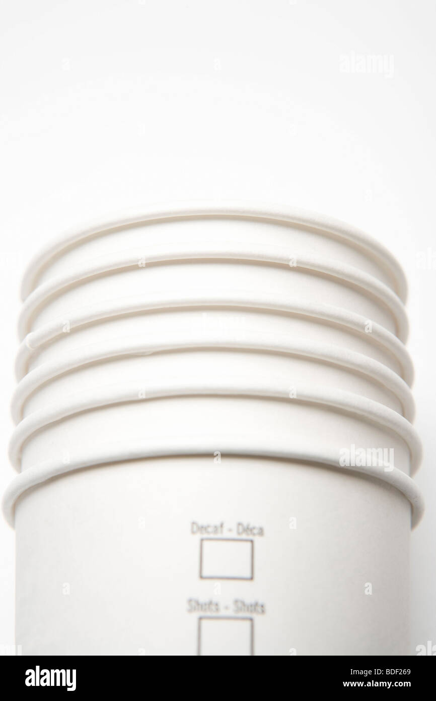 Stack of paper coffee cups Stock Photo - Alamy