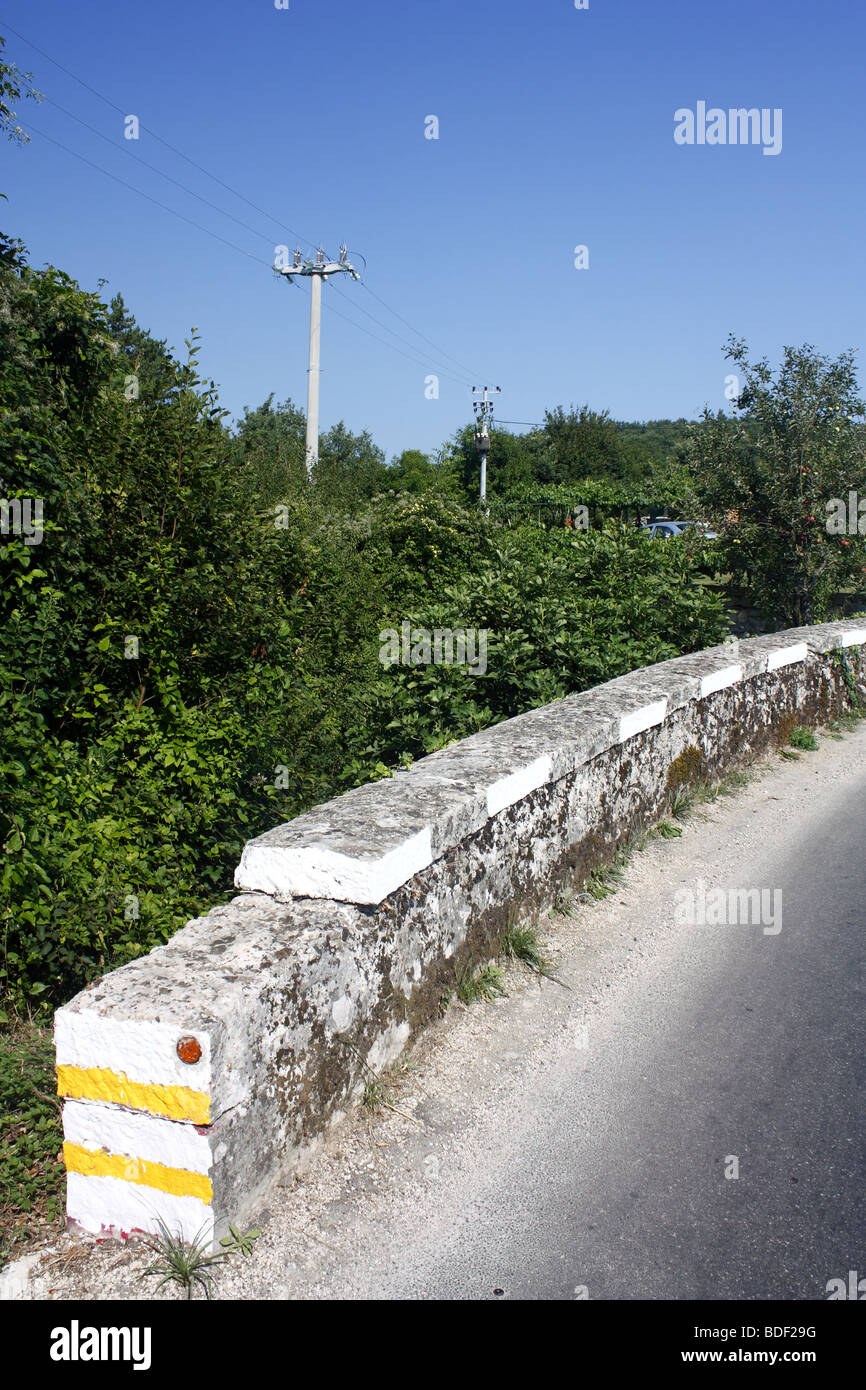 Electric line near the road Stock Photo - Alamy
