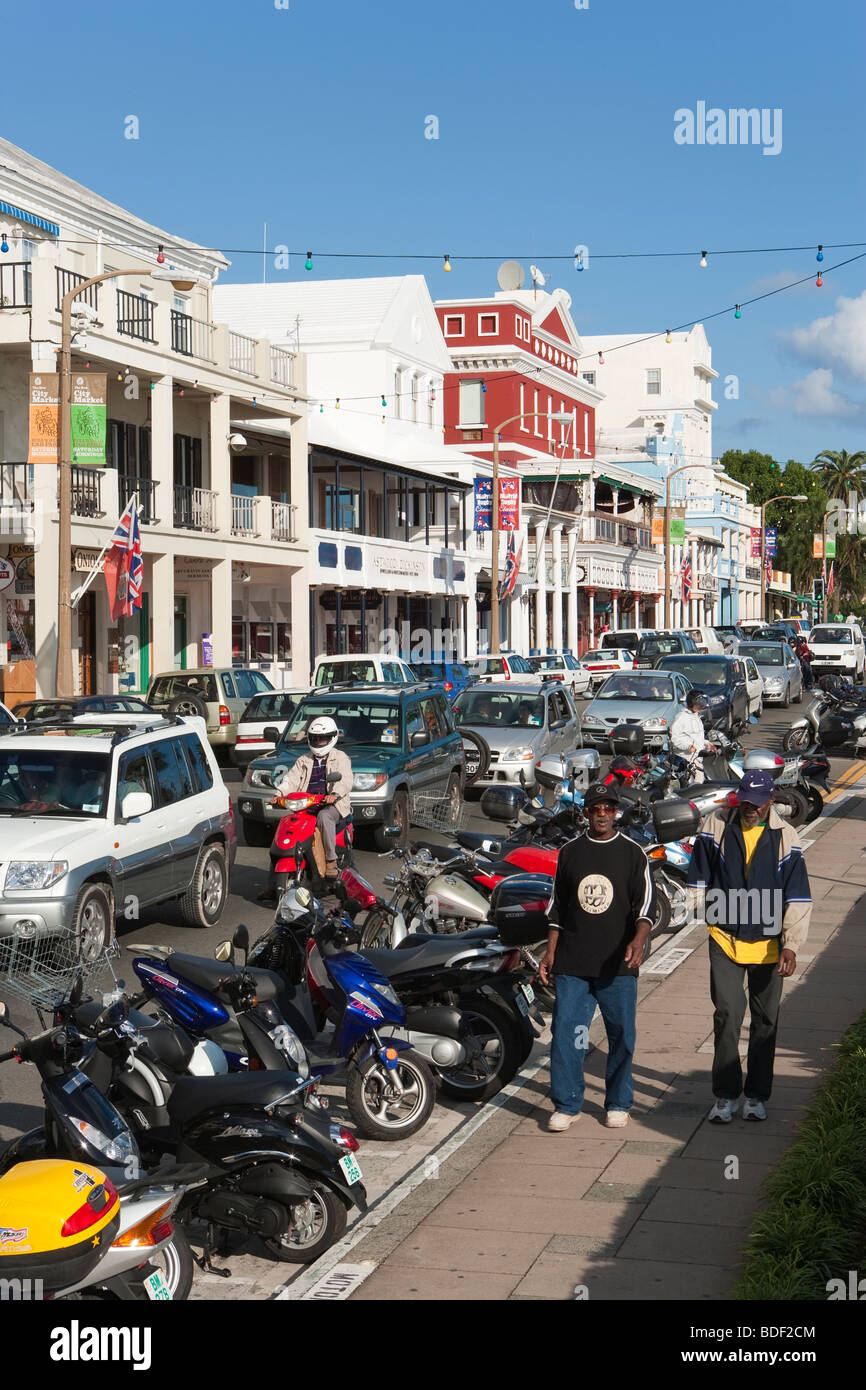 Bermuda, Atlantic Ocean, Hamilton, Front Street Stock Photo - Alamy