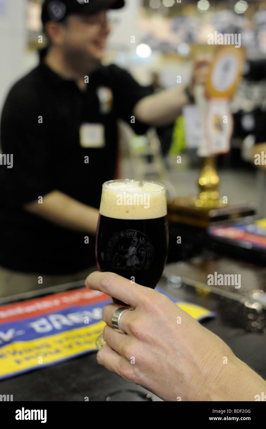 Visitors ordering 'Ruby Mild' the champion ale at The 2009 Great ...