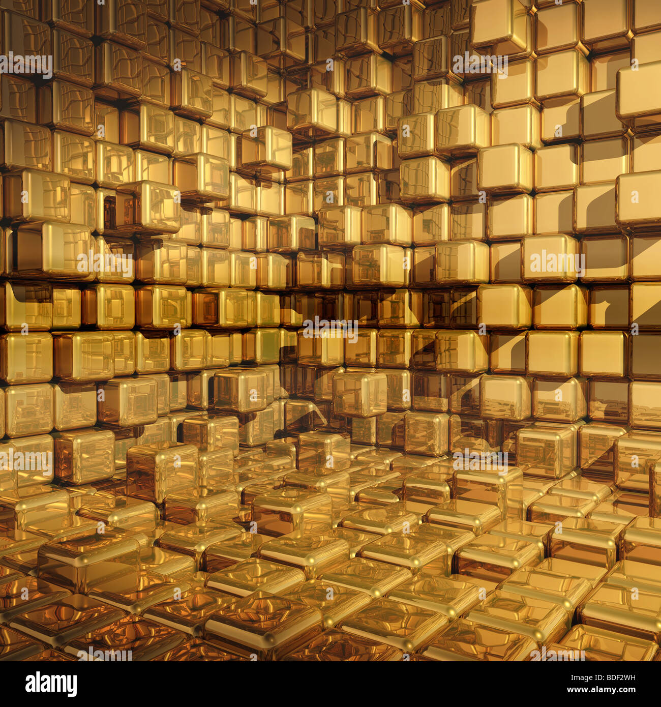 golden wall, 3d abstract illustration Stock Photo - Alamy