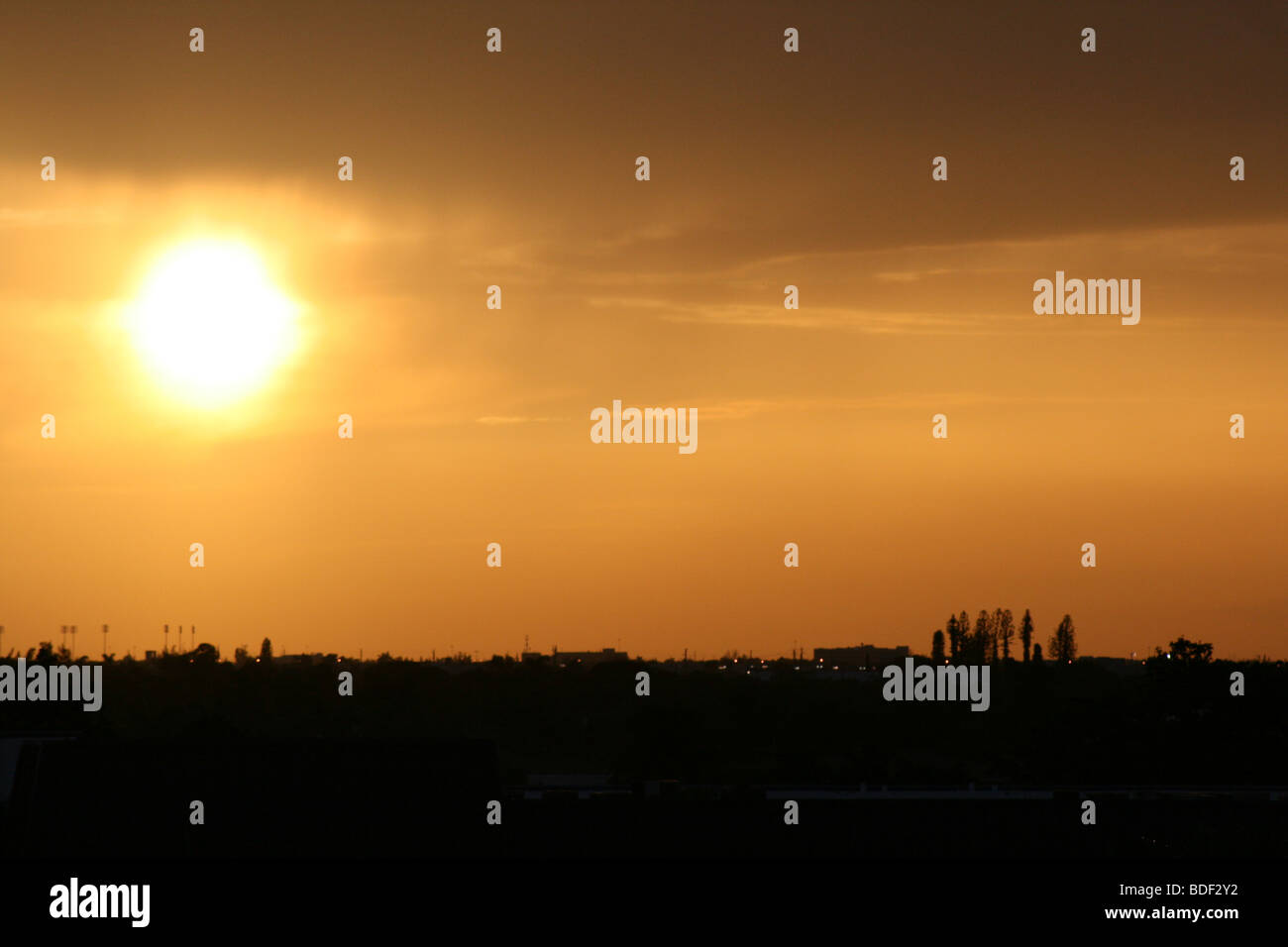 Summer sunset over Fort Lauderdale, Florida, circa. August 2009 Stock ...